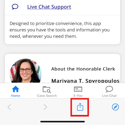 2. Scroll down and tap Add to Home Screen.